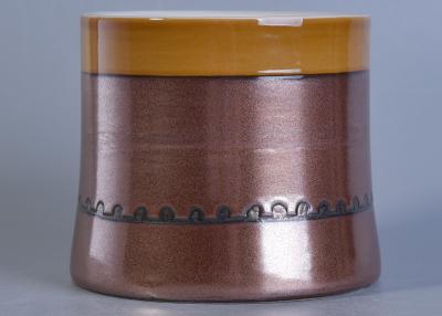 China Castiçal de vitrificação personalizado do metal da cópia cerâmico para a decoração do casamento à venda