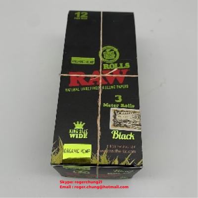 China RAW Black King Size Rolls - 5 Meters slow burning papers. for sale