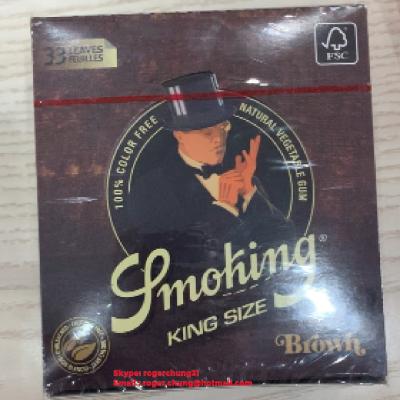 China Smoking King Slim Brown Rolling Paper Rolling Paper Slow Burning Papers. for sale