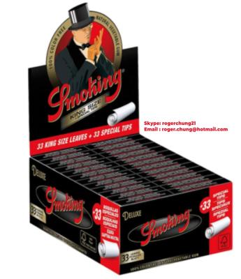China Smoking Deluxe Kingsize + tips Rolling Paper Rolling Paper Slow Burning Papers. for sale