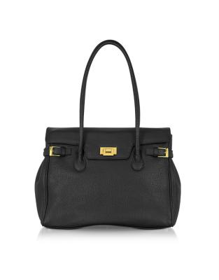 中国 女性のための優秀なハンドメイドの本物の黒い革ハンドバッグのショルダー・バッグ 販売のため