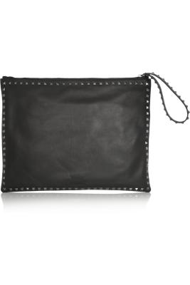 Cina Borsa di cuoio del cinturino dell'orologio delle signore nere di Nappa con lo strato superiore morbido, anche la borsa di frizione in vendita
