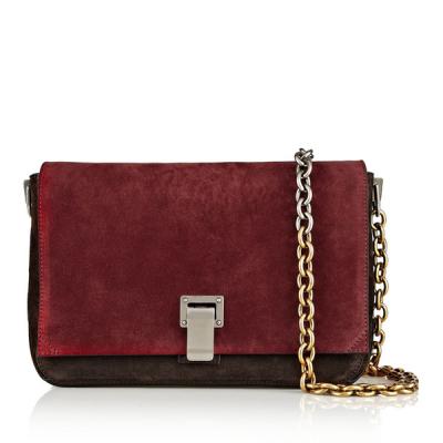 Cina La borsa di pelle scamosciato di rosso di vino/le borse di cuoio ente trasversale a lunga catena/ragazze marcano a caldo le borse in vendita