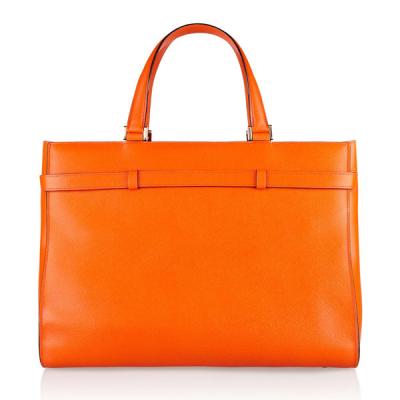 Cina Le borse di cuoio del totalizzatore piacevolmente arancio, progettano signora per il cliente l'Summer in vendita