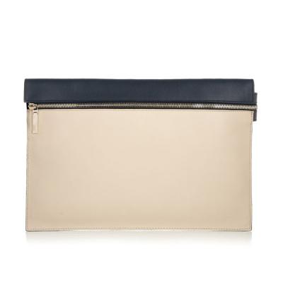 Cina Belle pochette di signora Leather, borse superiori del blocchetto del cuoio di colore della chiusura della chiusura lampo in vendita