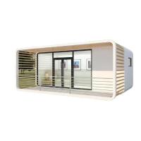 Quality Apple Cottage Glass House Prefabricated Bungalow with Cut Board Wall and Aluminium Plate for sale