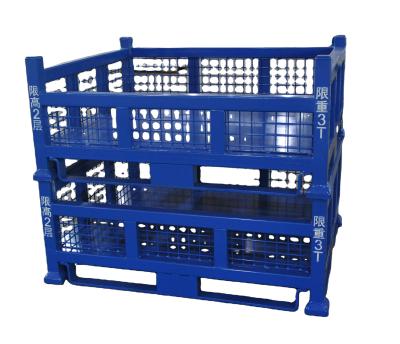 China Torin DZ444 Warehouse Equipment Iron Wire Cage Mesh Foldable and Collapsible Container for sale