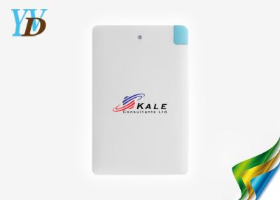 China 1500mAh uiterst dunne Slanke de Machtsbank van de Kaart Draagbare Gift met de Ingebouwde Micro- Kabel van USB Te koop