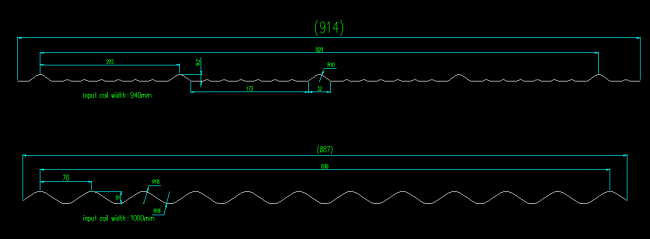 roofing drawing profile