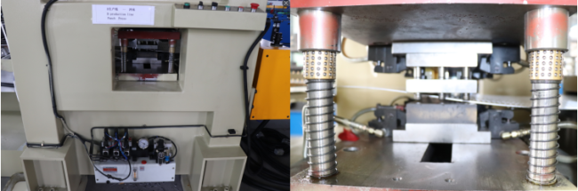 Detailed view of punching mechanism