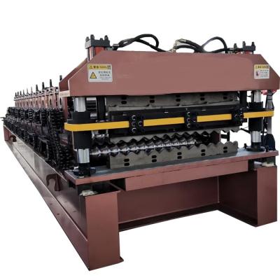 中国 7.5Kwはシートを転がり波形を付け機械PLCの二重層PPGI PPGLを形作る 販売のため