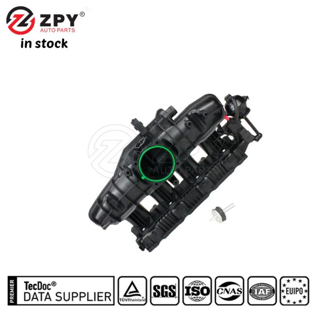 ZPY Intake Manifold with Valve and Sensor - Side View