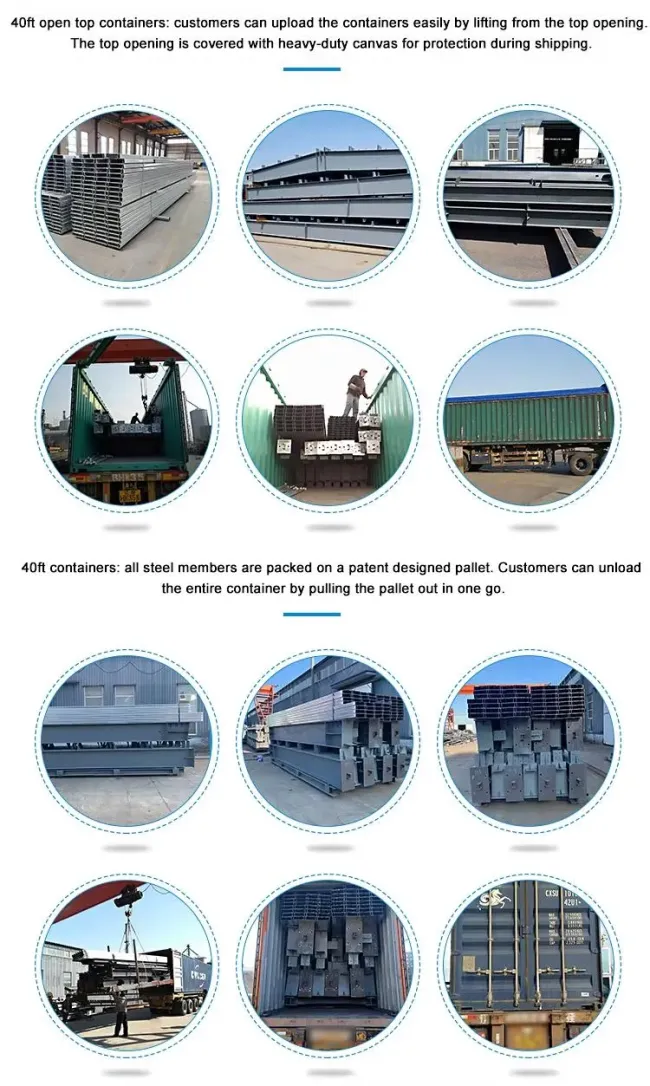Fabricated Light Steel Structure Workshop packaging and shipping process