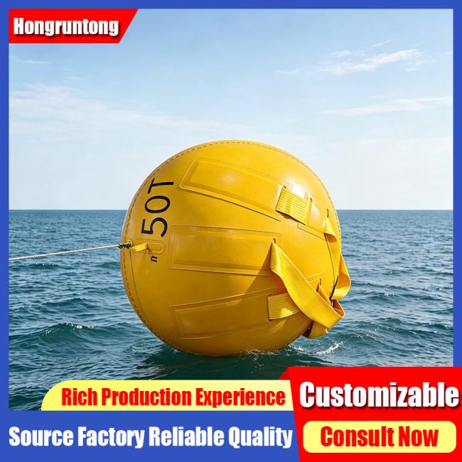 Inflatable salvage tubes deployed during a workboat recovery operation in a harbor basin