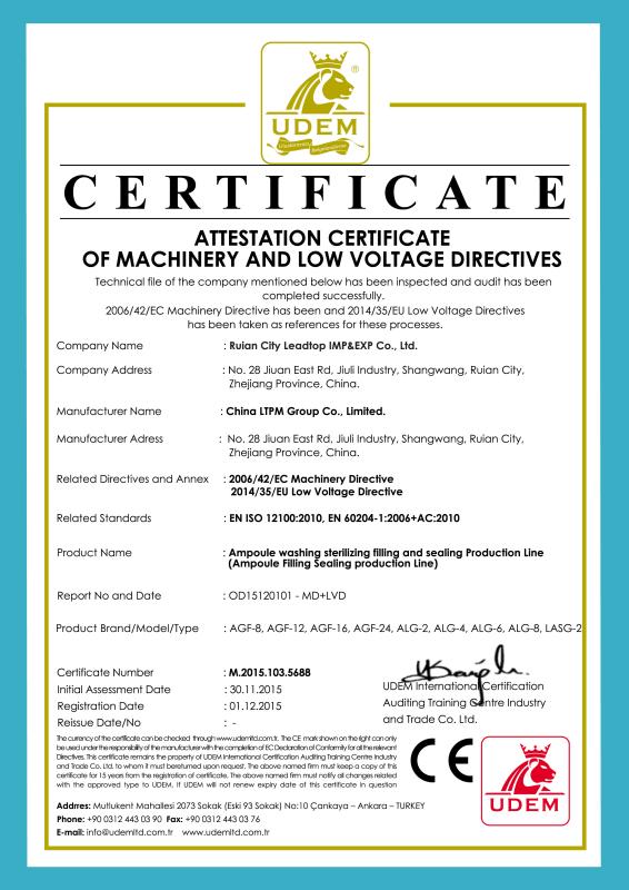 CE - Leadtop Pharmaceutical Machinery