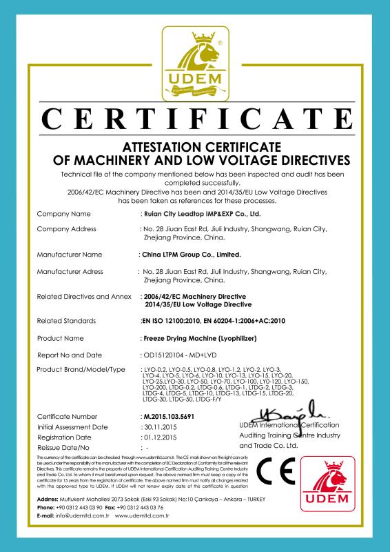 CE - Leadtop Pharmaceutical Machinery