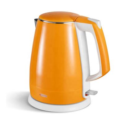 中国 Factory Customized 360 Degree Rotation Base Supplying Small Double Wall Tea Kettle Cordless Electric Hot Water Kettle 1.8L 販売のため