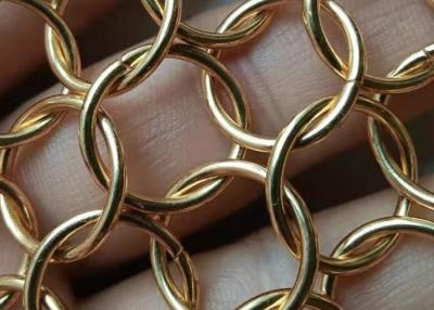 Chine La galvanoplastie colorent la série Ring Metal Chain Mail Mesh du diamètre 15mm de 1.5mm est pour décorer l'écran de fenêtre à vendre