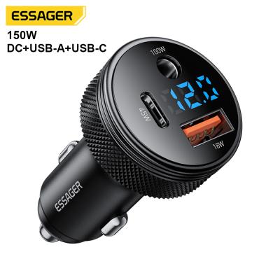 Κίνα ESSAGER ES-CC26 150W USB C USB A DC 3 Θύρα Γρήγορος Φορτιστής Αυτοκινήτου Με Ψηφιακή Οθόνη προς πώληση