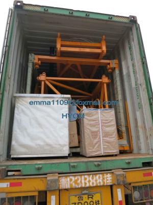 中国 TC5011 トップキットタワークレーン 4t マックス. 荷重 30m フリー高度 2.5m ブロック マスト 販売のため