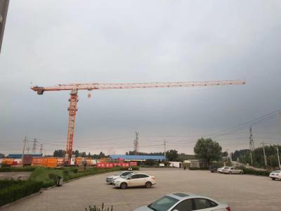 China Building 8 Tons 60m Flat Top Tower Crane PLC Control 1.6*1.6*3m Mast for sale