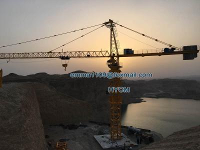 China TC6518 Tipo de grúas torre Control remoto Máxima carga 10T Material de construcción en venta