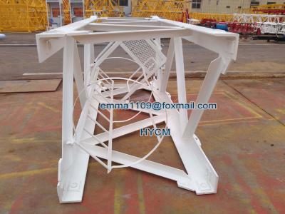 China 6t QTD2520 Kleine Luffing Tower Crane 25m Jib Lengte 1,2m Mast Secitons Te koop