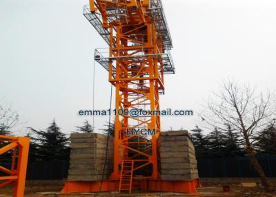 China 10t QTD5020 Jib Luffing Tower Crane 50m Jib Long Full Inverter Control for sale