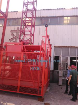 China SS100 Single Cage Elevator for Materials 40mts High 1 ton Lift 220V 60Hz for sale