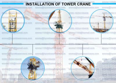 China TC6020 60M Grúa de torre de Jib Topkit Tipo de elevación superior de 10 toneladas Capacidad de carga en venta