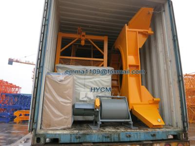 중국 182ft 55mts Jib 2.5t Tip Load Topkit 타워 크레인 외부 등반 유형 판매용