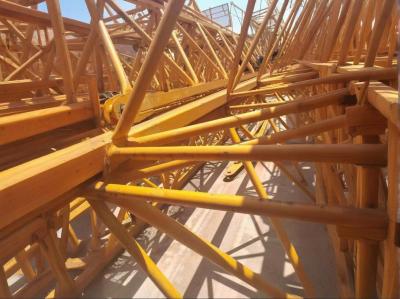 China Jefe fijo Zoomlion 6015 grúa de torre usada con 60m de trabajo y altura libre en venta