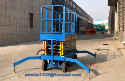 중국 뜨거운 SJY0.3-4 모델 모바일 시저 리프트 플랫폼 300kg 부하 4m 플랫폼 높이 판매용