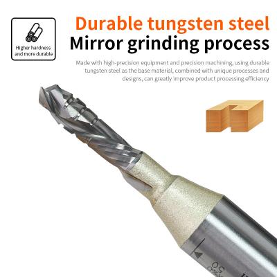 China ARDEN Venda Quente 1/2 1/4 Haste de Carboneto Espiral Fresadora de topo 2F Corte para cima e para baixo Broca de Compressão Madeira CNC Router Bits à venda