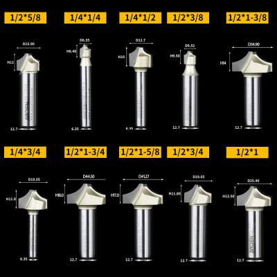China 1/2 Shank Carbide Cutting Tools for Plate Cutting Woodwork Tools #0401 Open End Carving Bit ARDEN for sale