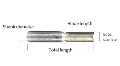China Arden CNC  Extended Double-edged Straight groove Router Bit 1/2 Shank Milling Cutter  for Wood Cut Working for sale