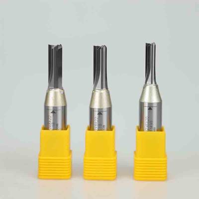 China 1 / 2 TCT Carbide Tipped TCT Router Bits CNC Engraving Tools Three Edge File Tooth Straight groove Milling Cutter for sale