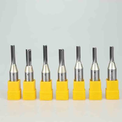 China 1 / 2 TCT Carbide Tipped TCT Router Bits CNC Engraving Tools Three Edge File Tooth Straight groove Milling Cutter for sale