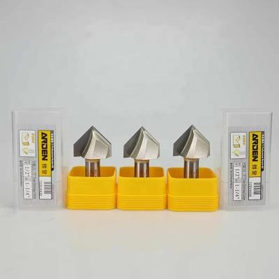 China ARDEN  'V' Type High Hardness Alloy Router Bit Tool 1/2 1/4  Shank End Mill Wood Milling CNC Tool Plate Cutting V Groove V Bit for sale
