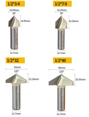 Cina Alta precisione Arden Router Bits 90 120 150 Grado V Groove End Mill in vendita
