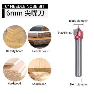 Китай Tiideway 6mm Shank CNC Router Bit Wood Carving Round Over Milling Cutter Настраиваемый OEM Игла Нос CNC Бит для деревообработки продается