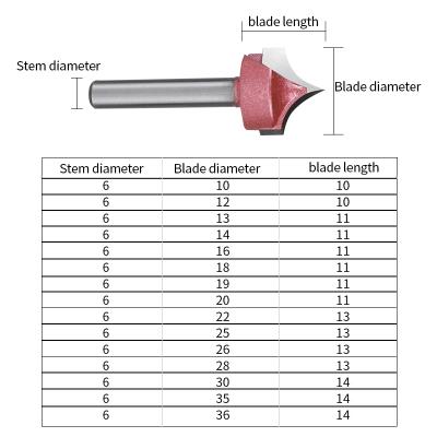 Китай Tiideway 6mm Shank CNC Router Bit Wood Carving Round Over Milling Cutter Настраиваемый OEM Игла Нос CNC Бит для деревообработки продается