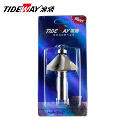 Cina Tideway Router CNC personalizzabile per la lavorazione del legno Bits 45 gradi di carburo di tungsteno in vendita