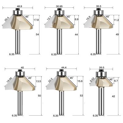 Китай Прибрежная карбидная колючая резка Fancy Router Bit Chamfer Bit Fancy Bearing Trimmer CNC Резание древесины Деревообработка Router Bit продается