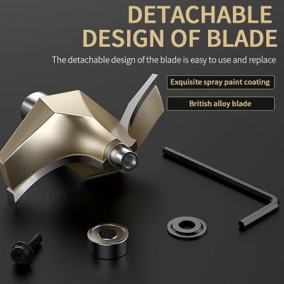 China Tideway 1/4 1/2 Shank Cormer Ball Nose Round Carving Router Bit Com Bering Radius Core Tumgsten Steel Carbide Face Llil! à venda