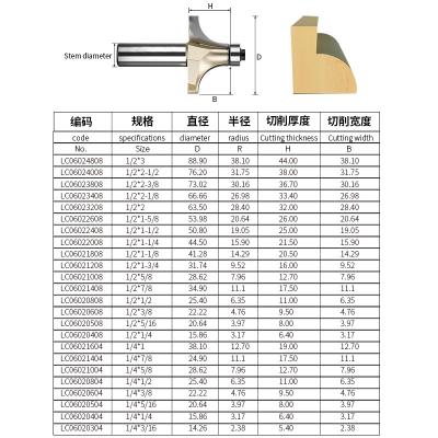 China Tideway 1/4 1/2 Shank Cormer Ball Nose Round Carving Router Bit Com Bering Radius Core Tumgsten Steel Carbide Face Llil! à venda