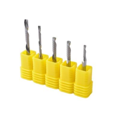 China Customized CNC Engraving Drill Milling Cutter for Acrylic PVC Advertisement Carving Wolfram Steel Spiral Milling Cutter for sale