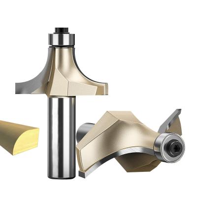 China 55HRC Pro Tech Tct Router Bits Half Ronde TiAIN Double Flute Router Bit Te koop
