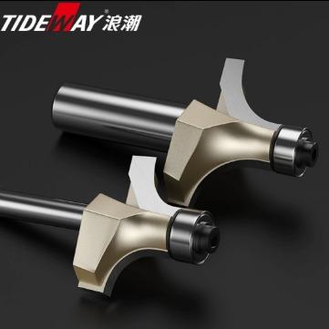 China 55HRC Pro Tech Tct Router Bits Half Ronde TiAIN Double Flute Router Bit Te koop