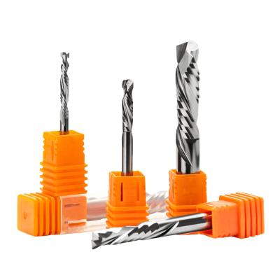 중국 탄산 Cnc 1/8 1/4 3/8 압축 나선 라우터 나무 8mm 절단 압축 비트 Cnc 절단 위 아래 압축 끝 밀 판매용
